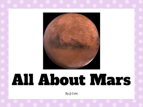 Book Creator | All About Mars