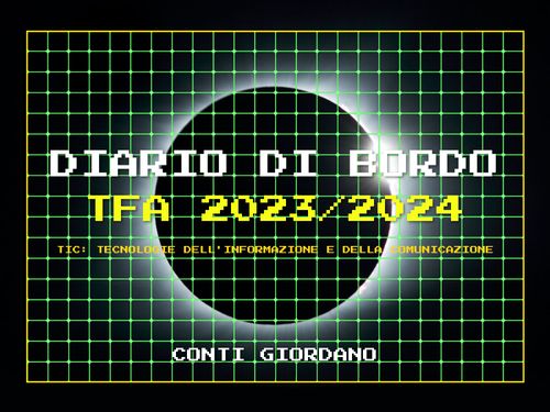 Book Creator | Diario di Bordo TFA 2023/24 - Giordano Conti
