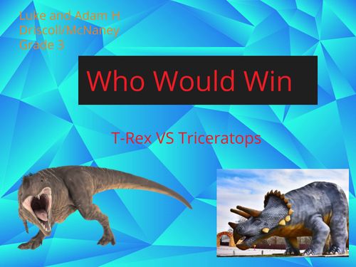 Book Creator | T-Rex vs, Triceratops