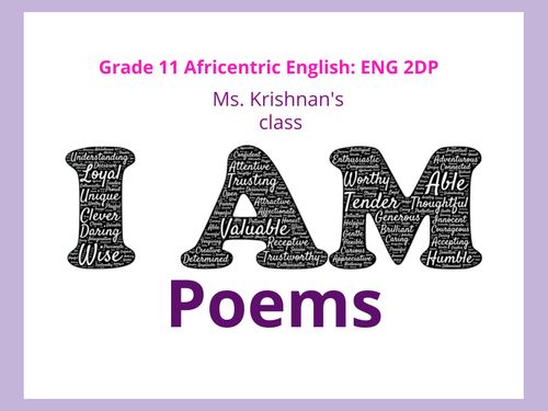 Book Creator | I am Poem - ENG2DP