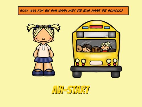 Book Creator | Boek 1566 Kim en Sim gaan met de bus naar de school.