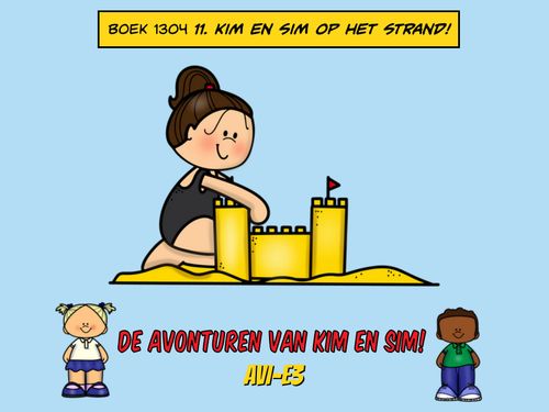 Book Creator | Boek 1304 11. Kim en Sim op het strand!