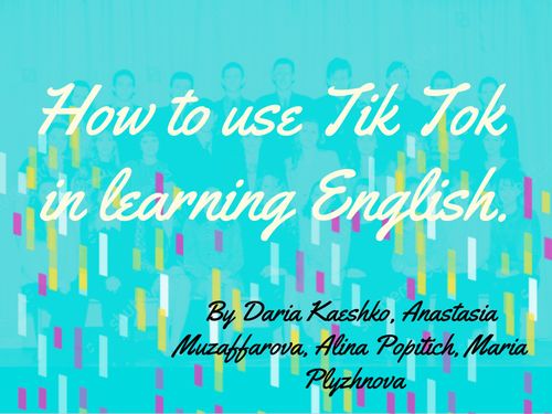 Book Creator | How to use tik-tok in learning English