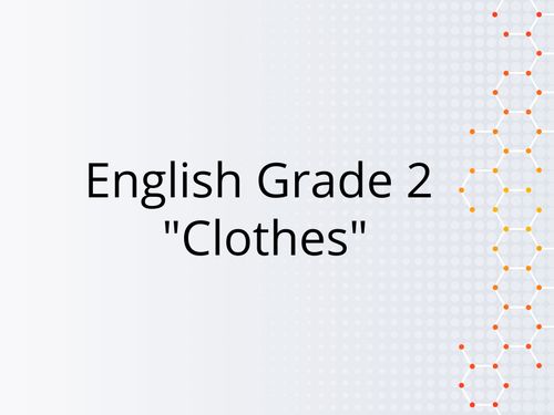Book Creator | Clothes - English Grade 2