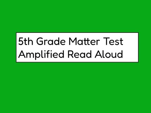 Book Creator | 5th Grade Matter Test 24-25