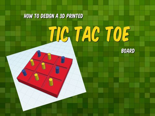Book Creator | Design a 3D printed Tic Tac Toe Board