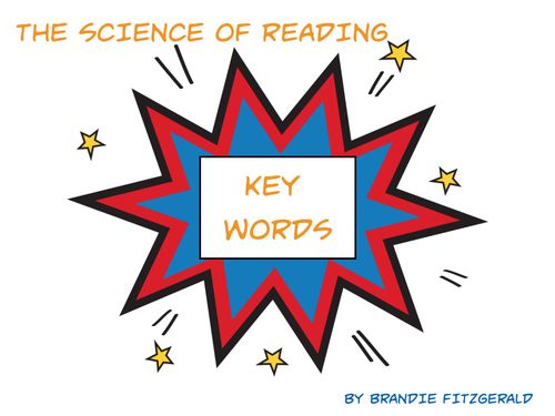 Book Creator | Science of Reading Key words