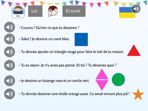 Book Creator | Les formes et les couleurs - compréhension / production