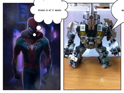 Book Creator | spider man and rihno