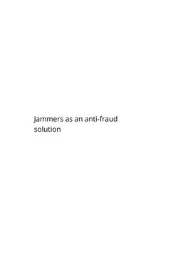 Book Creator | Jammers as an anti-fraud solution