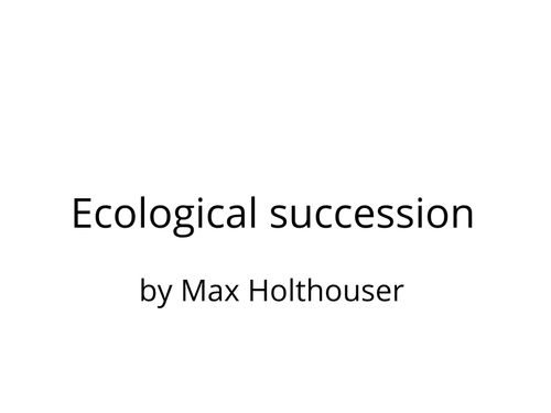 Book Creator | ecological succession