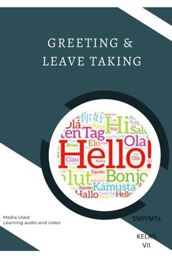 Book Creator | greeting & leave taking