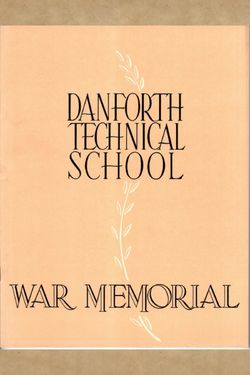 Book Creator | Danforth Technical School War Memorial