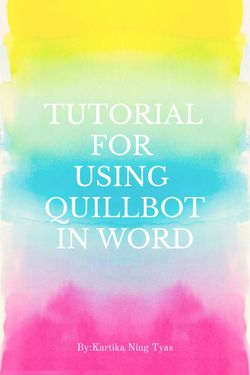 Book Creator | TUTORIAL FOR USING QUILLBOT IN WORD