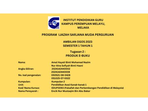 Book Creator | EDUP3093 TUGASAN 2 : E-BUKU