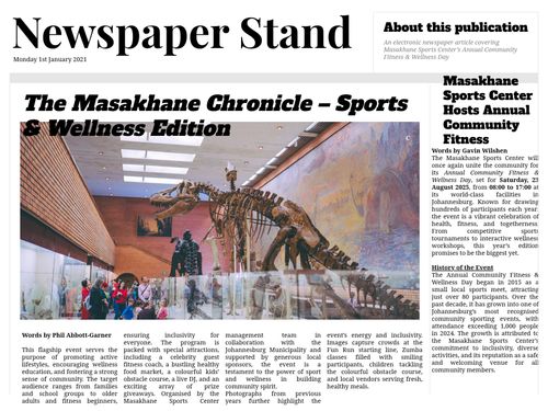 Book Creator | Masakhane Fitness Day Unites Community