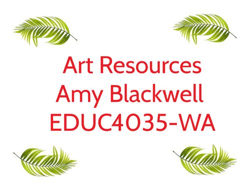 Book Creator | Visual Arts (EDUC4035-WA)