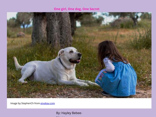 Book Creator | One girl, One dog, One secret