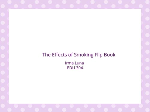 Book Creator | The Effects of Smoking Flip book