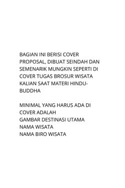 Book Creator | Proposal Wisata