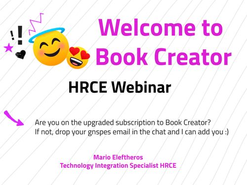 Book Creator | HRCE Book Creator Webinar