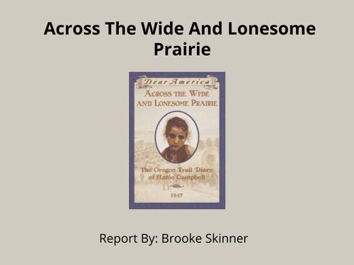 Book Creator | Across the Wide and Lonesome Prairie Book Report