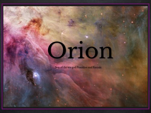 Book Creator | Orion Myth