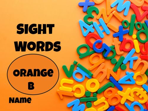 Book Creator | Orange Sight Words