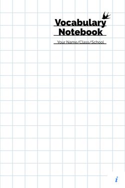 Book Creator | Vocabulary Notebook