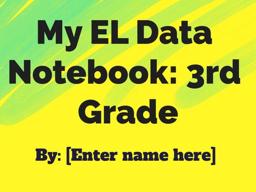Book Creator | 3rd Grade ELL Data Notebook