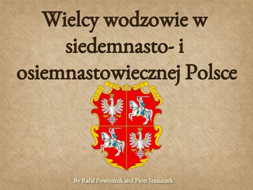Book Creator | Wielcy wodzowie w siedemnasto- i osiemnastowiecznej Polsce