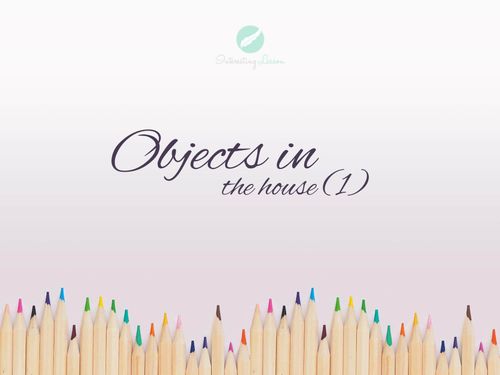 Book Creator | Objects in the house (1)