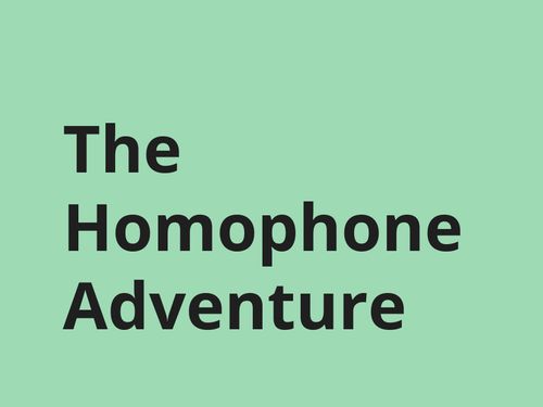 Book Creator | The Homophone Adventure