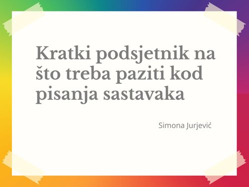 Book Creator | PRAVILA ZA PISANJE SASTAVKA