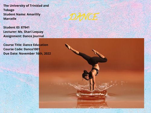 Book Creator | Dance Journal by Amarilily Marcelle