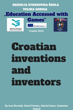 Book Creator | Croatian inventions and inventors