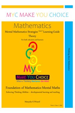 Book Creator | MyC Mathematics - Mental Mathematics Strategies Learning ...