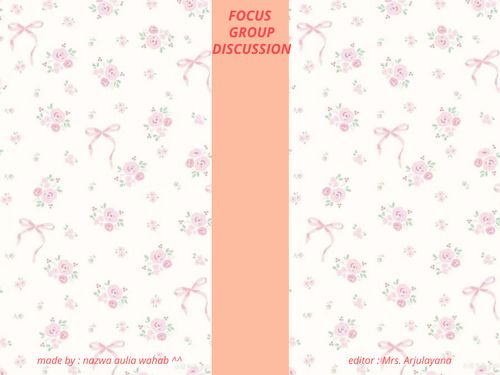 Book Creator | Focus Group Discussion