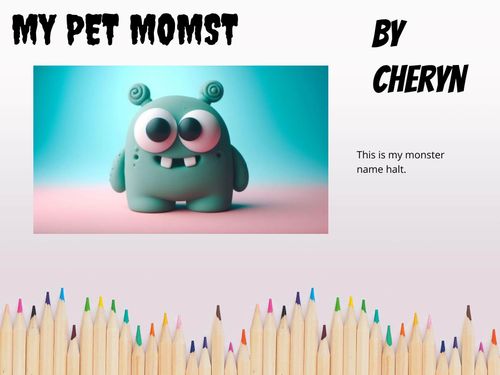 Book Creator | My Pet Monster