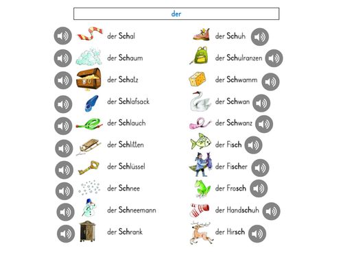 Book Creator | Wortschatz Sch, sch