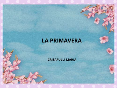 Book Creator | LA PRIMAVERA