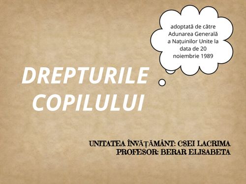 Book Creator | Drepturile copilului