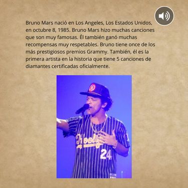 Book Creator | Bruno Mars