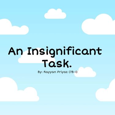 Book Creator | The Insignificant Task