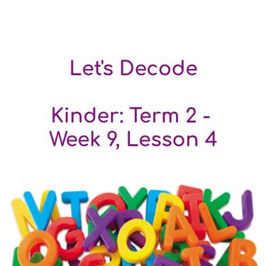 Book Creator | Let's Decode - Kinder: Term 2 - Week 9, Lesson 3