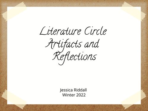Book Creator | Literature Circle Reflection