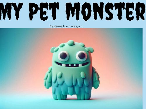 Book Creator | My Pet Monster