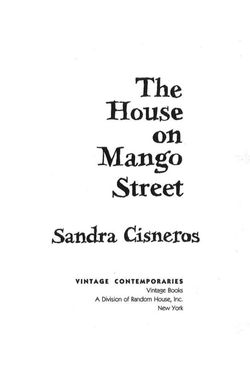 Book Creator | The House on Mango Street by Sandra Cisneros