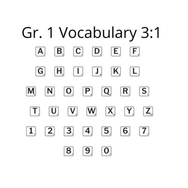Book Creator | Gr. 1 Vocabulary 3:1